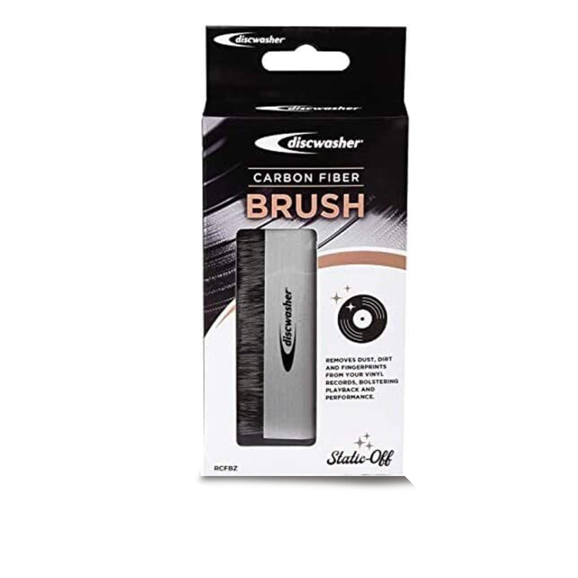 Discwasher RDCFBZ Carbon Fiber Vinyl Record Cleaning Anti-Static Brush ...
